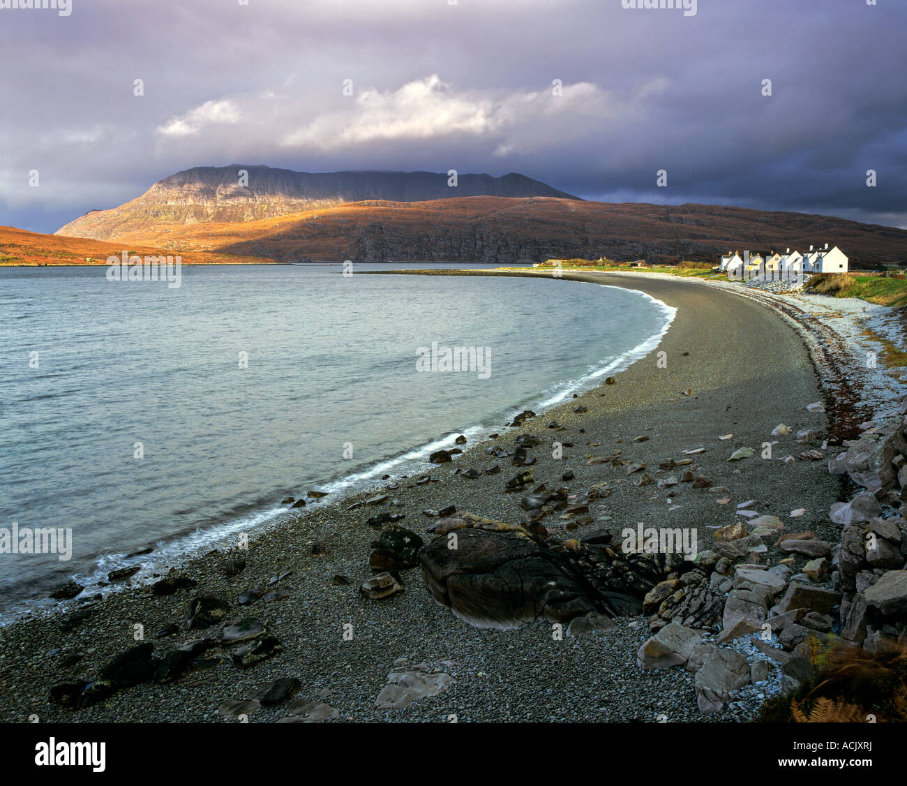A sweeping grey shingle beach at Ardmair Bay forms the gateway to the ...