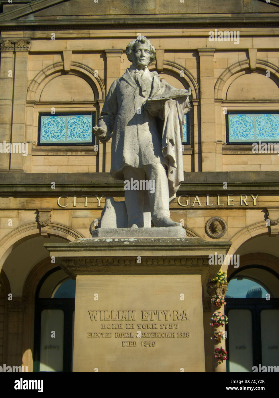 William Etty statue outside York Art Gallery in Exhibition Square York ...