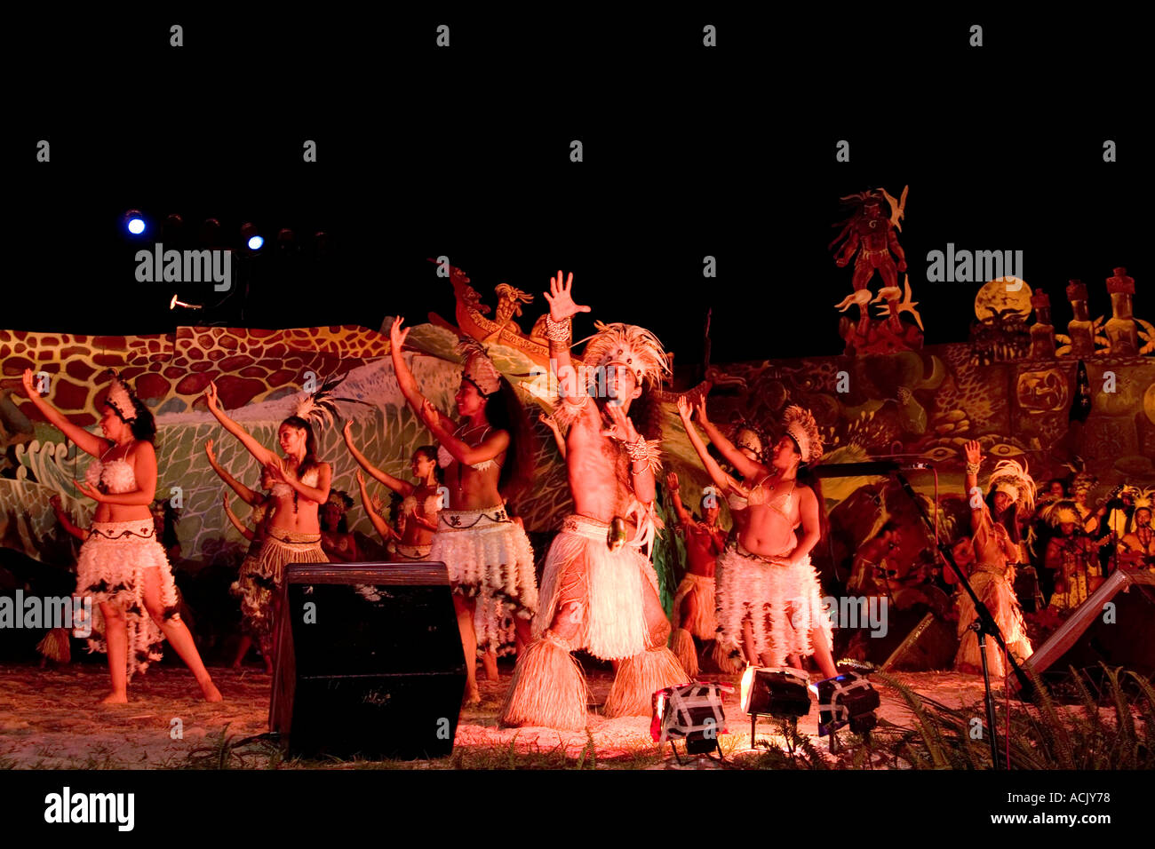 Natives Participating in Tapati Festival Easter Island during Rapa Nui ...