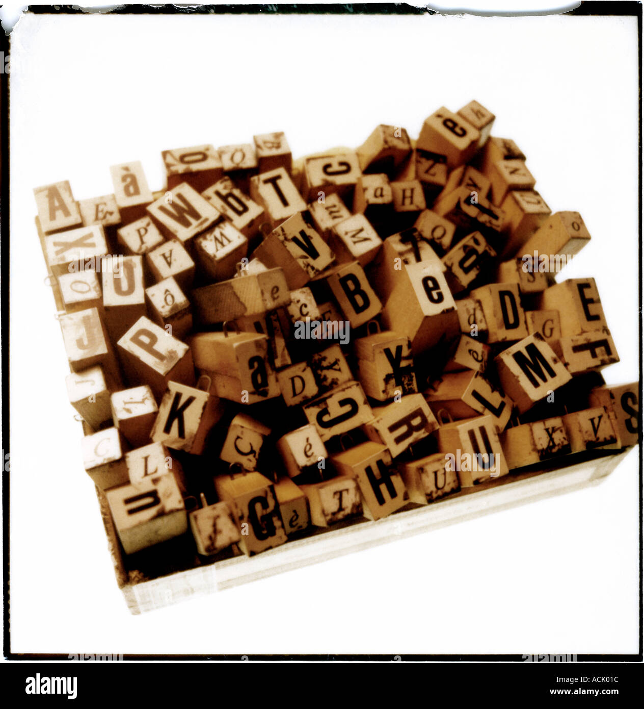 A collection of letter blocks Stock Photo - Alamy
