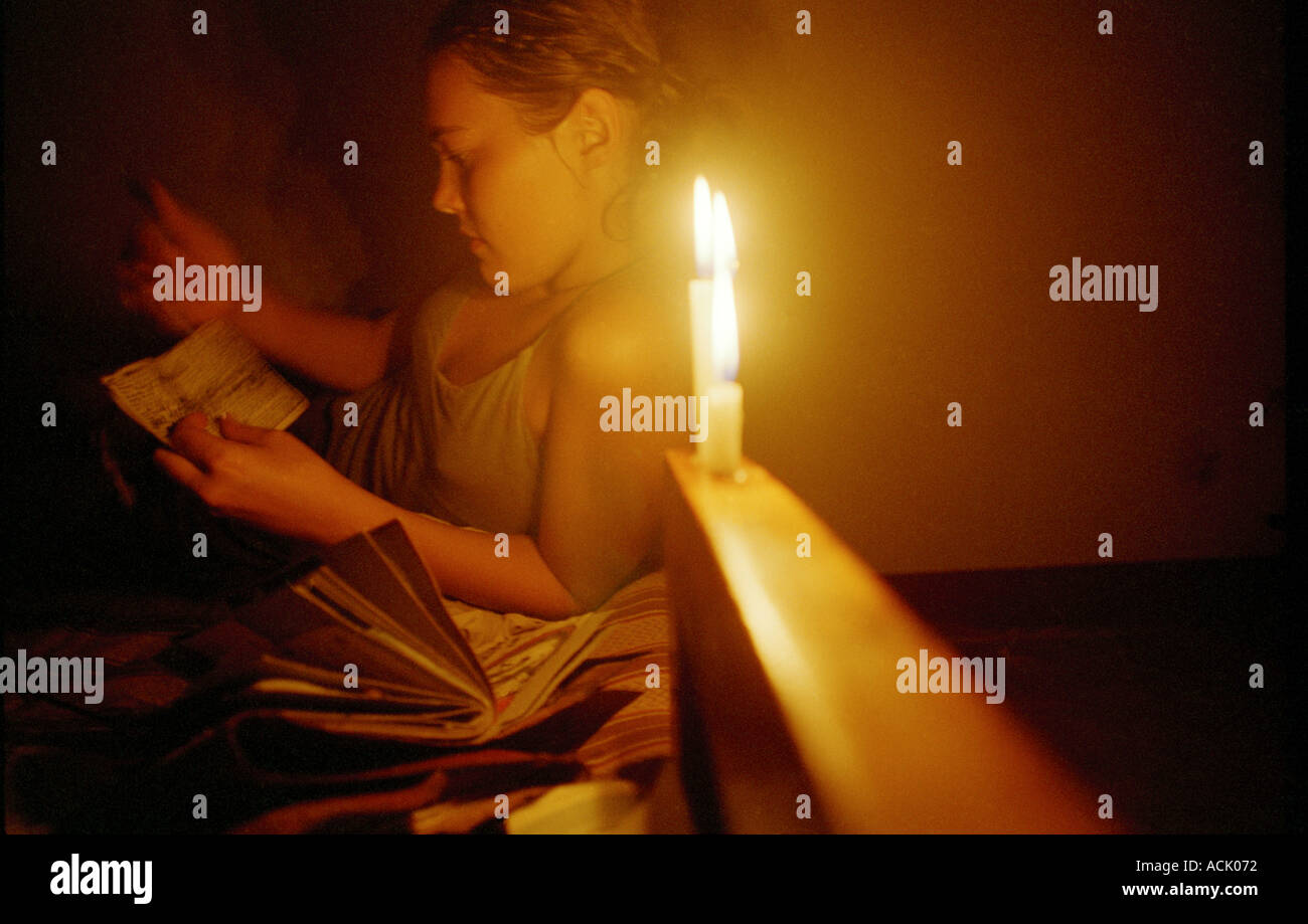 Woman candles rustic hi-res stock photography and images - Alamy