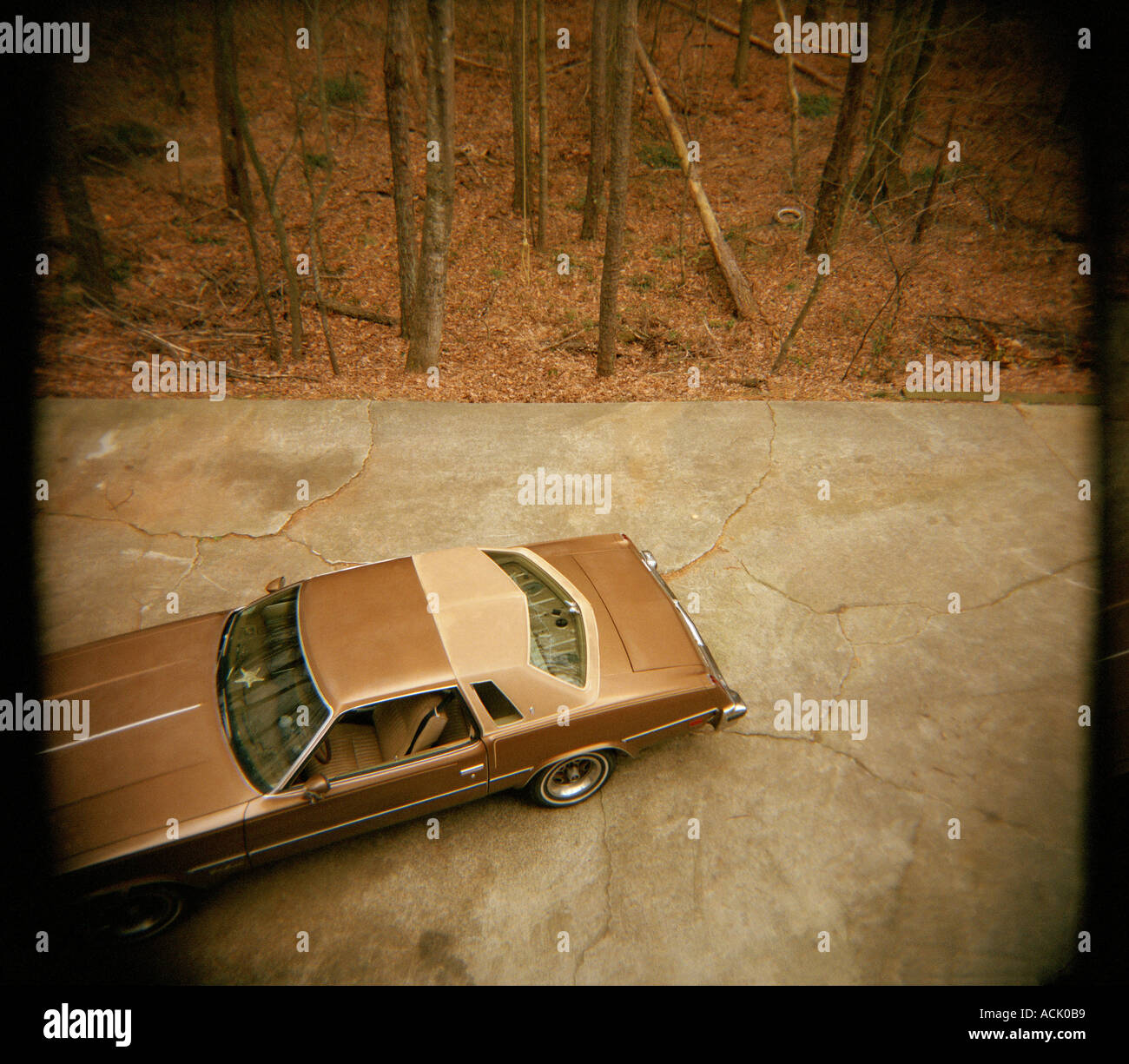 A retro car from above Stock Photo - Alamy