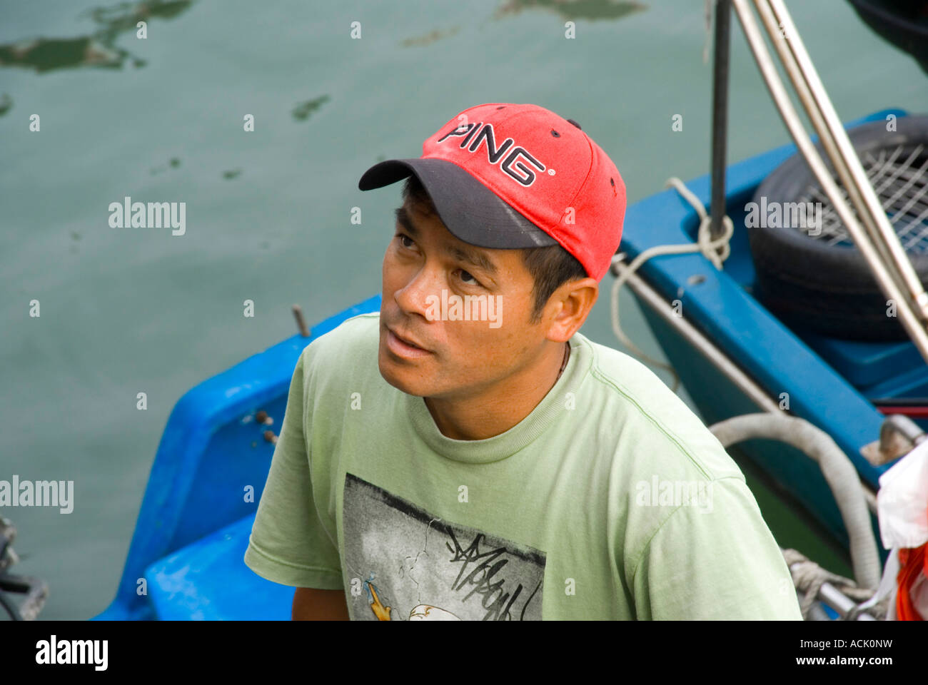 Asia China Hong Kong new territories sai kung fishing boats Stock Photo - Alamy