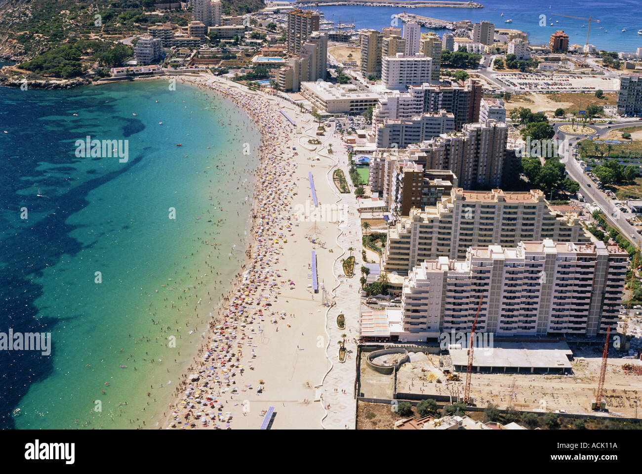 Urbanisation of saltmarsh Calpe Alicante Spain Stock Photo - Alamy