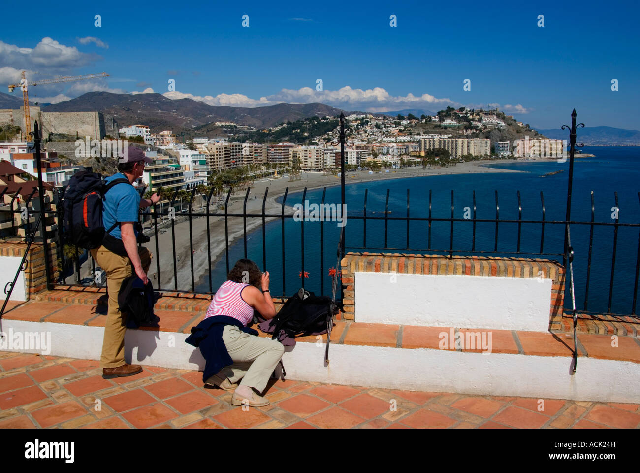 europe spain andalusia almunecar beach scene Stock Photo - Alamy