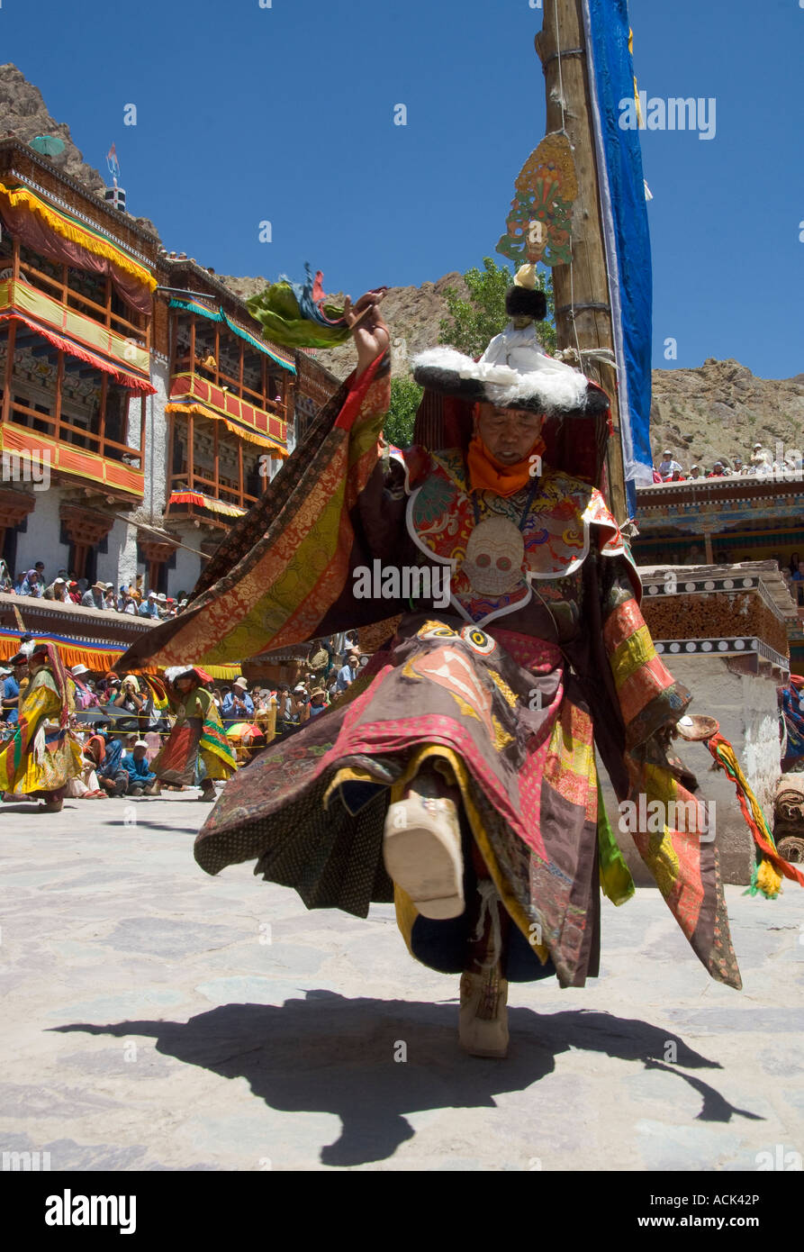 India Himalaya Jammu and Kashmir Ladakh village of Hemis Hemis festival ...