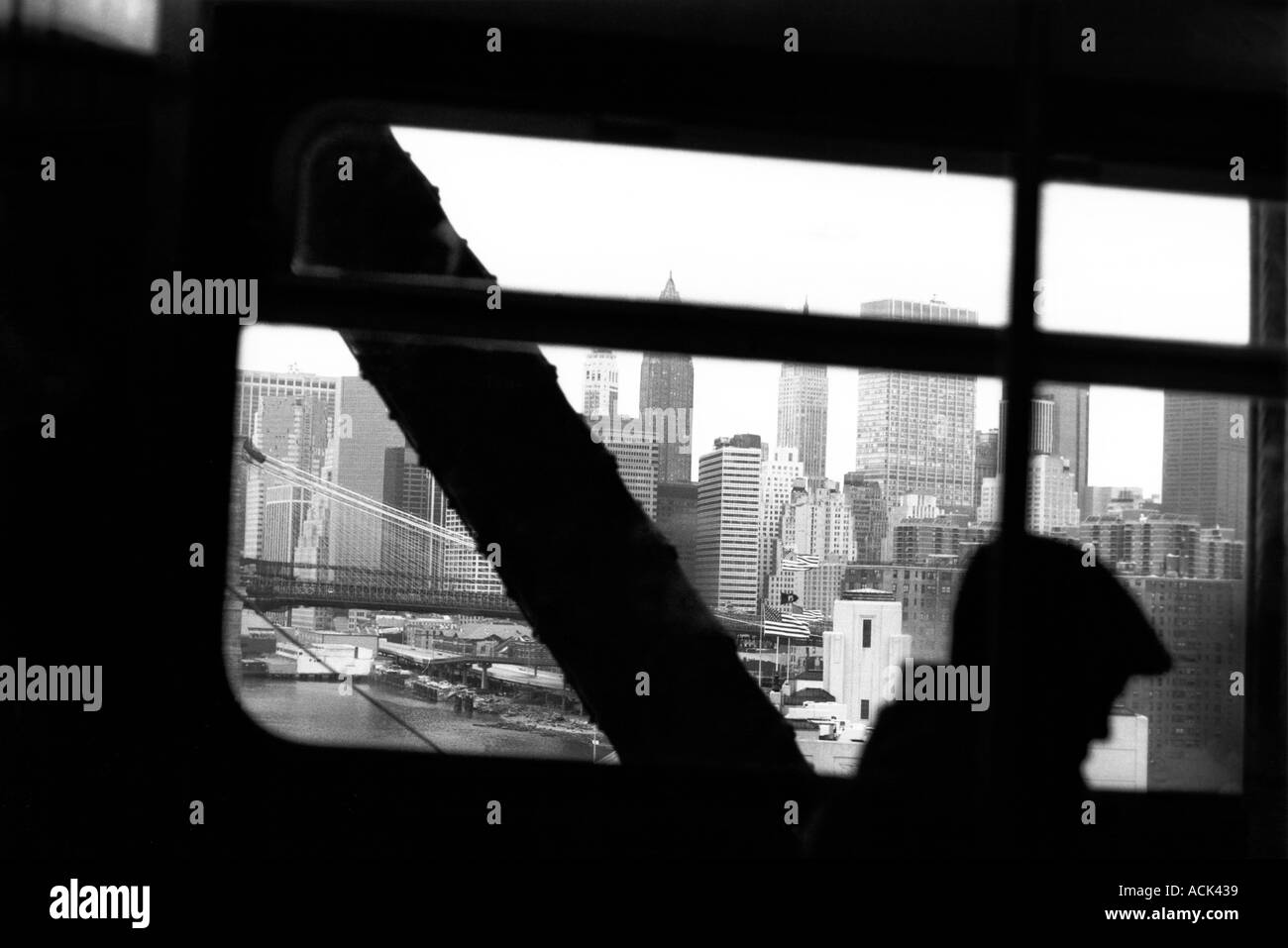 A person walking over a bridge Stock Photo - Alamy