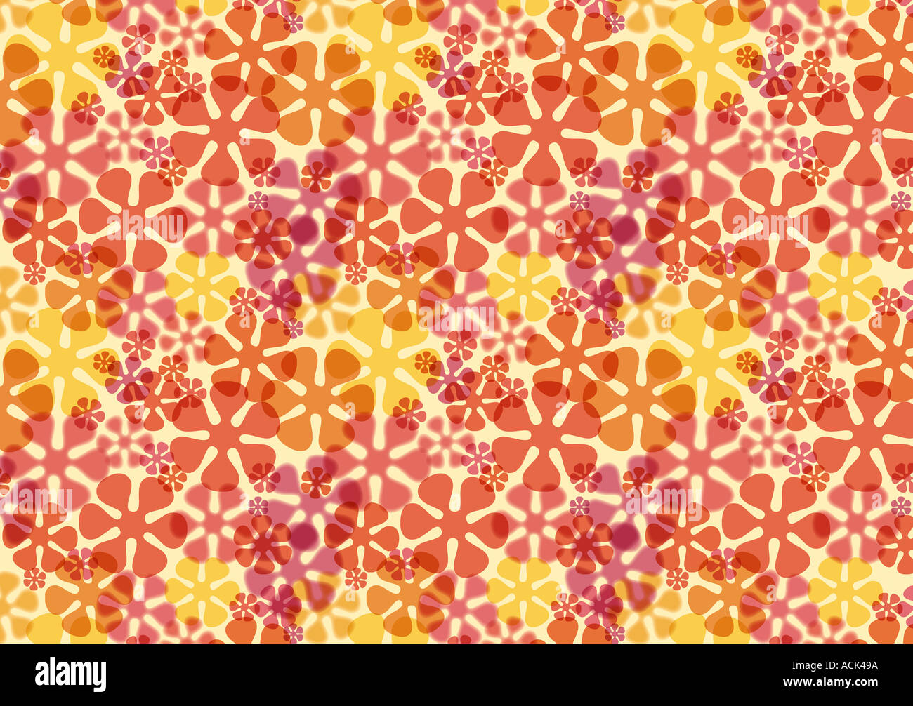 Illustrated flower pattern hi-res stock photography and images - Alamy