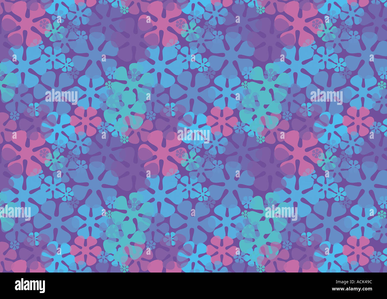 Illustrated flower pattern hi-res stock photography and images - Alamy