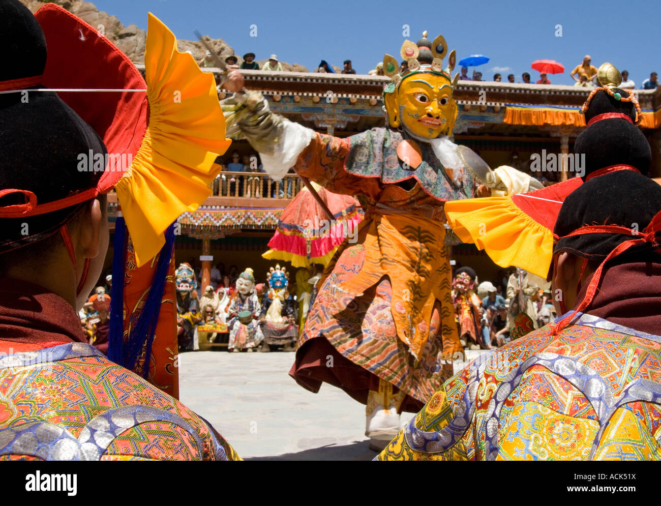 India Himalaya Jammu and Kashmir Ladakh village of Hemis Hemis festival ...