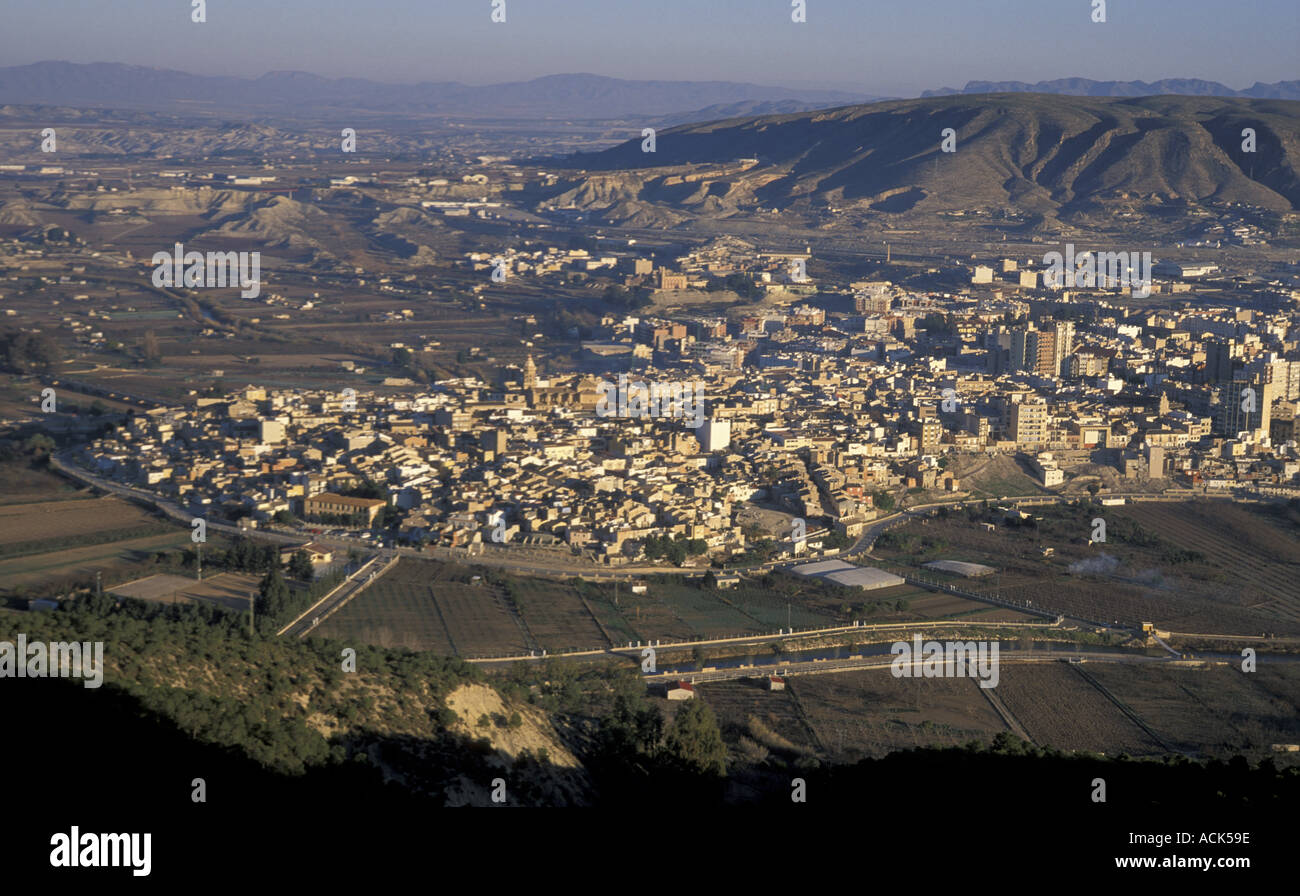 Aerial view of Cieza Murcia Spain Stock Photo - Alamy