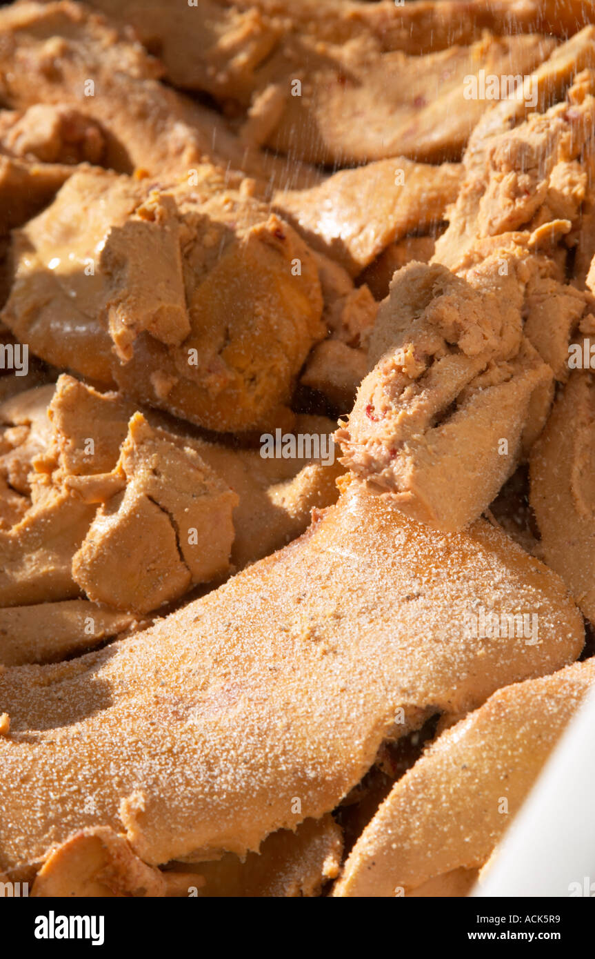 How to make foie gras duck's liver (series of images): A mixture of ...