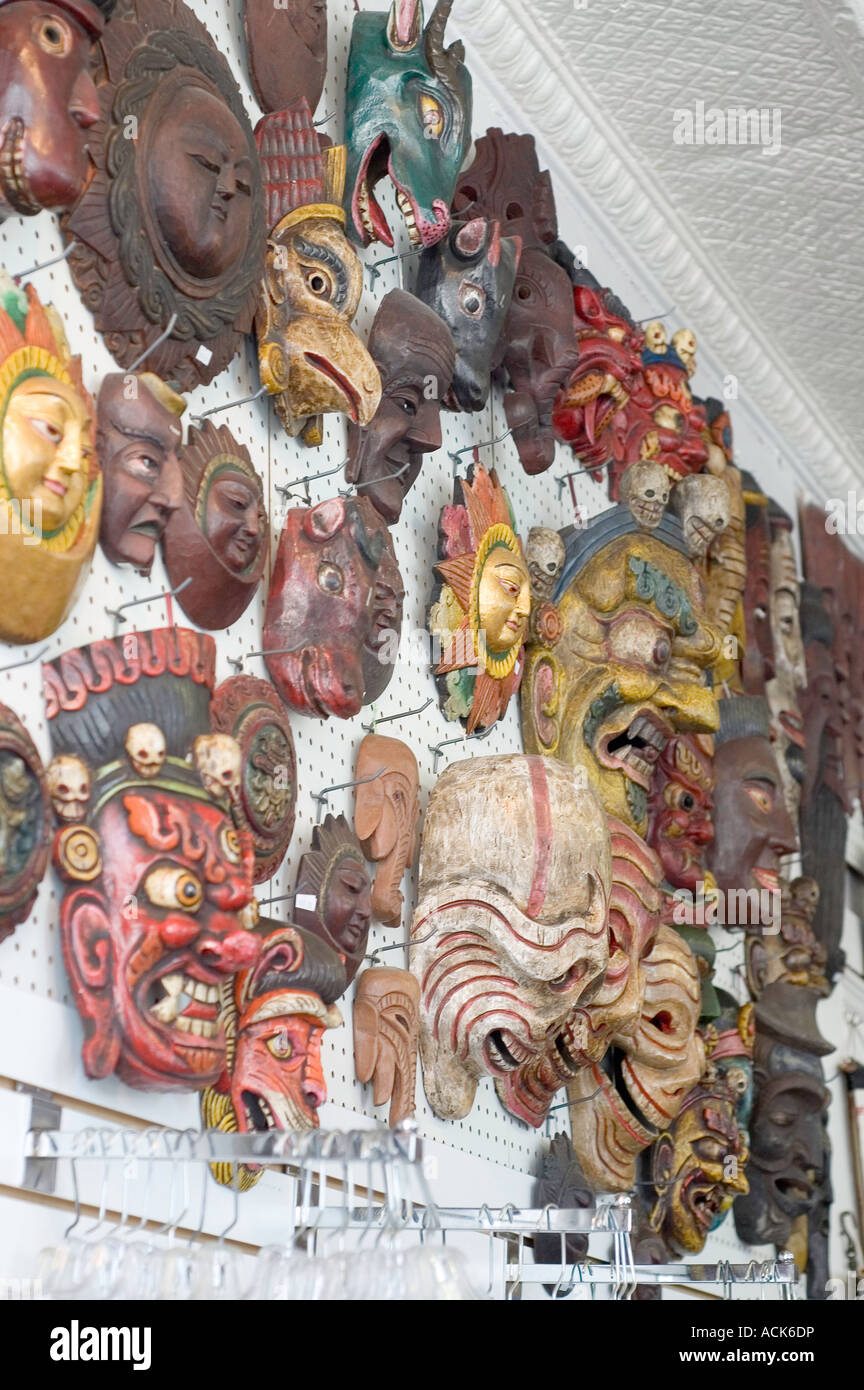 Souvenir masks in Newport Rhode Island Stock Photo - Alamy