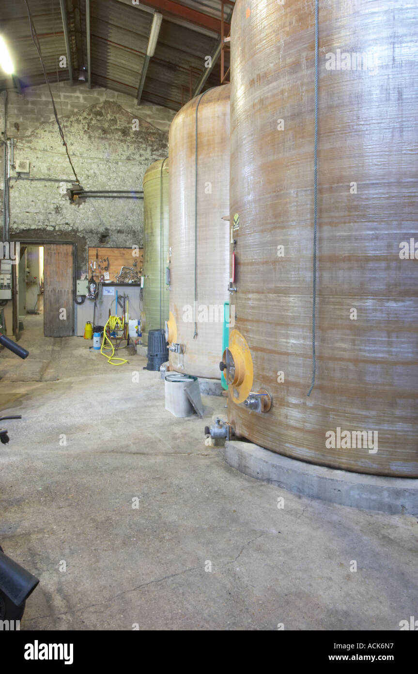 glass fibre fermentation tanks Chateau Belingard Bergerac Dordogne ...