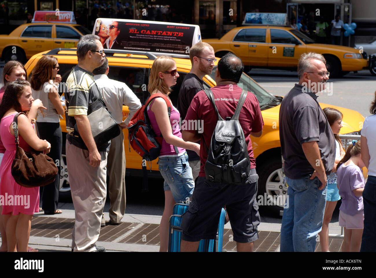 Visitors queue up enter hi-res stock photography and images - Alamy