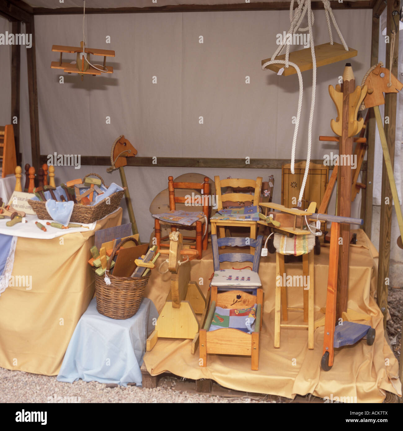 Wooden toys at Mallorcan Craft Fair, Misericordia Cultural Centre ...