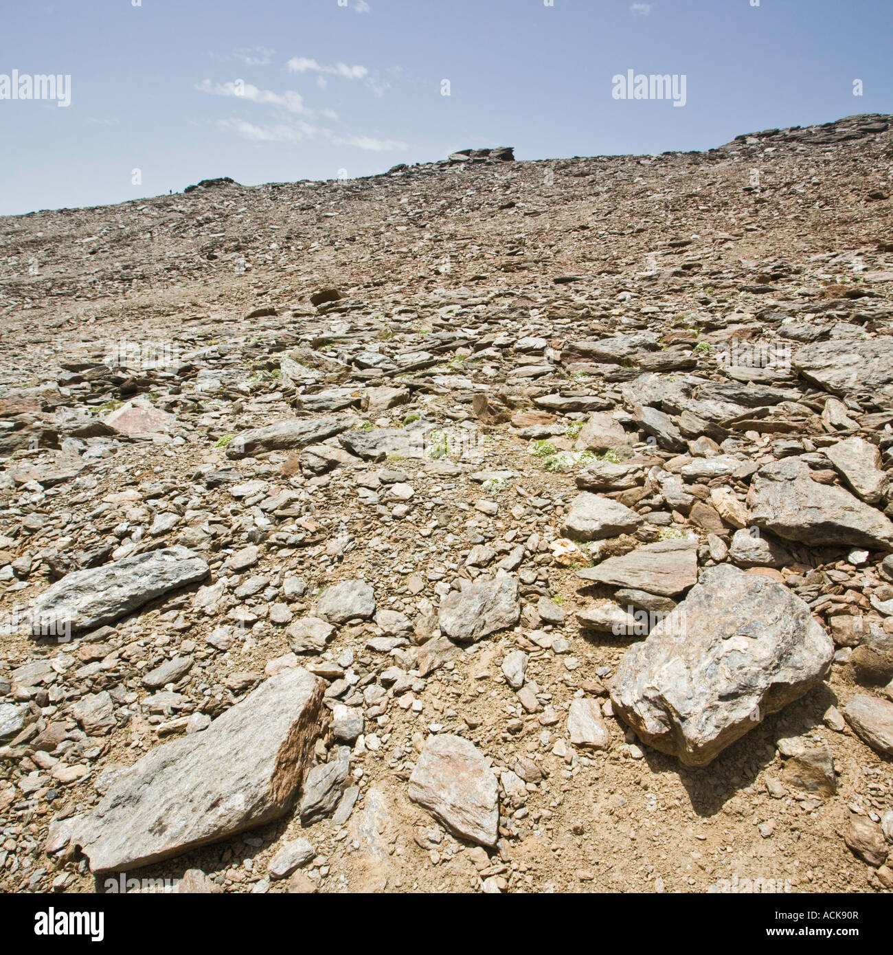 Dry rocky slope of Loma de Mulhacen Granada Andalucia Spain Stock Photo ...