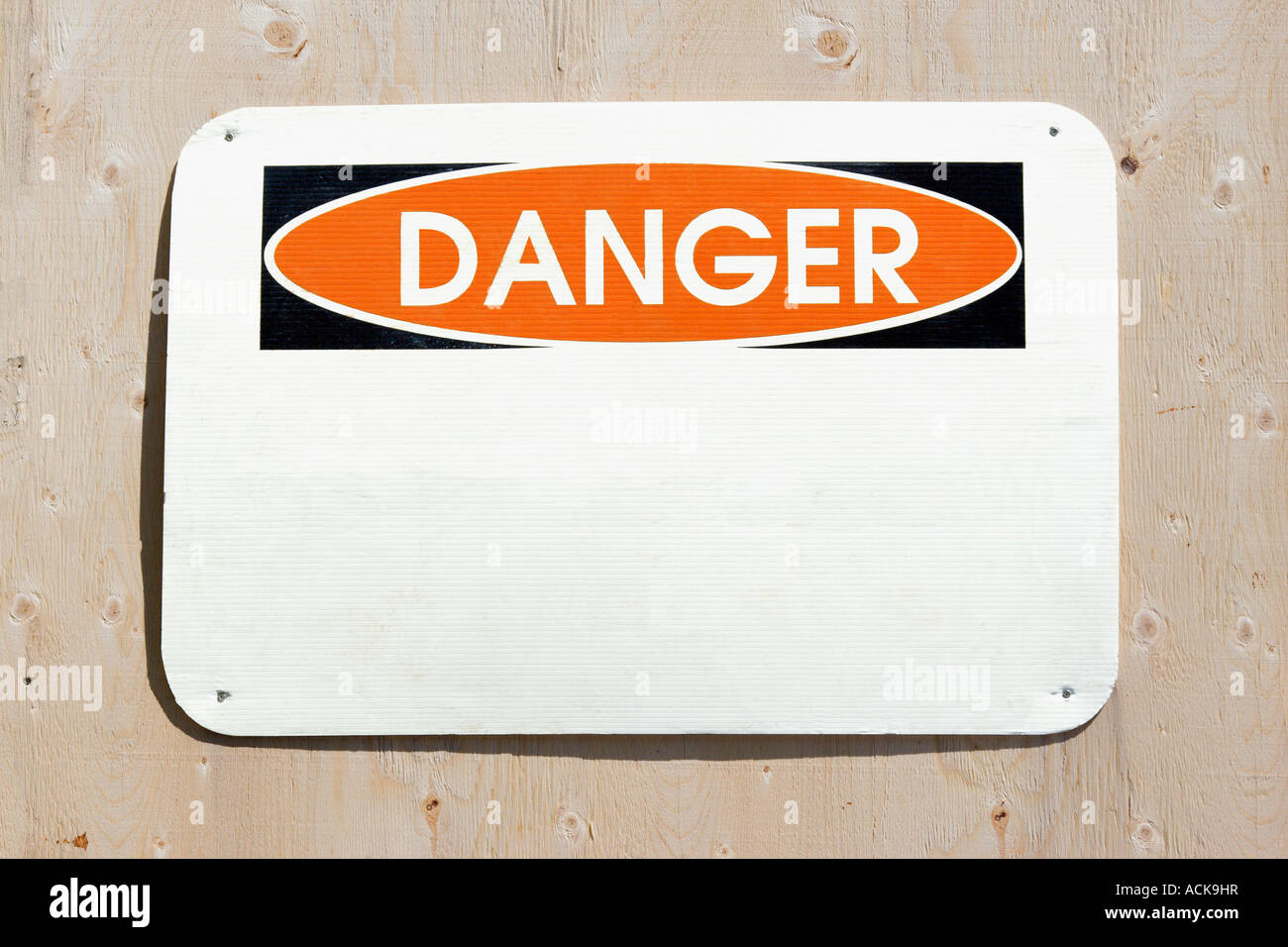 DANGER sign with blank space Stock Photo - Alamy