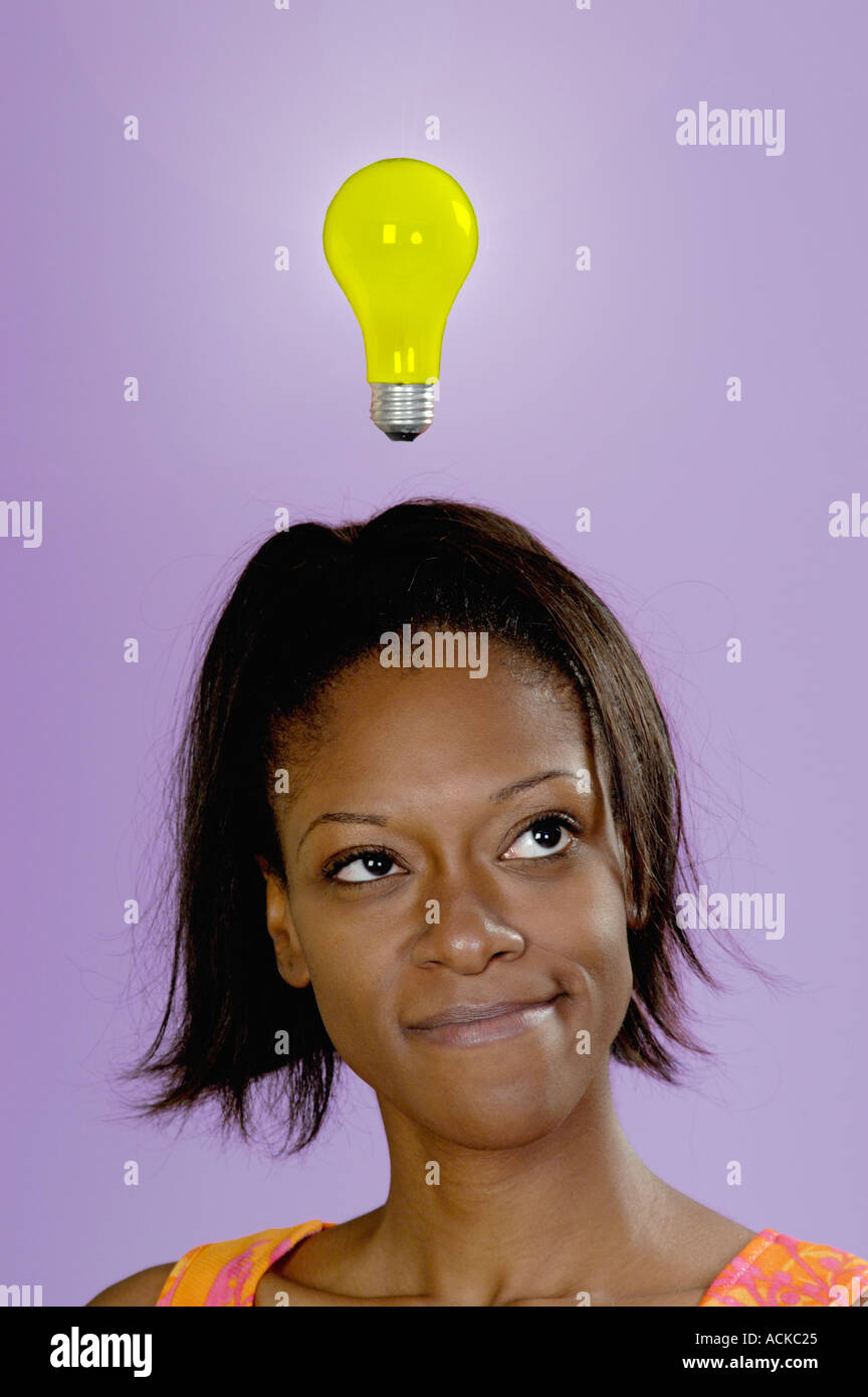 Woman with a new idea Stock Photo - Alamy