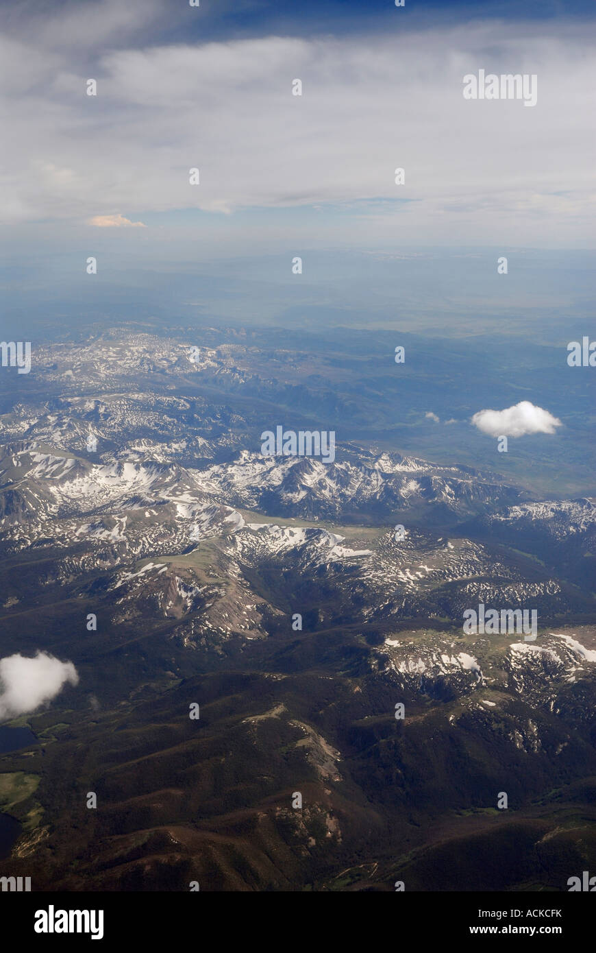 Aerial view of Mount Zirkel Peak wilderness area in Park Range of Routt ...