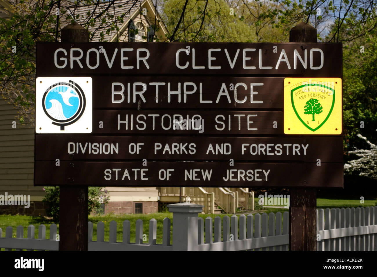 Sign for Birthplace of Grover Cleveland, 22nd and 24th President of the ...