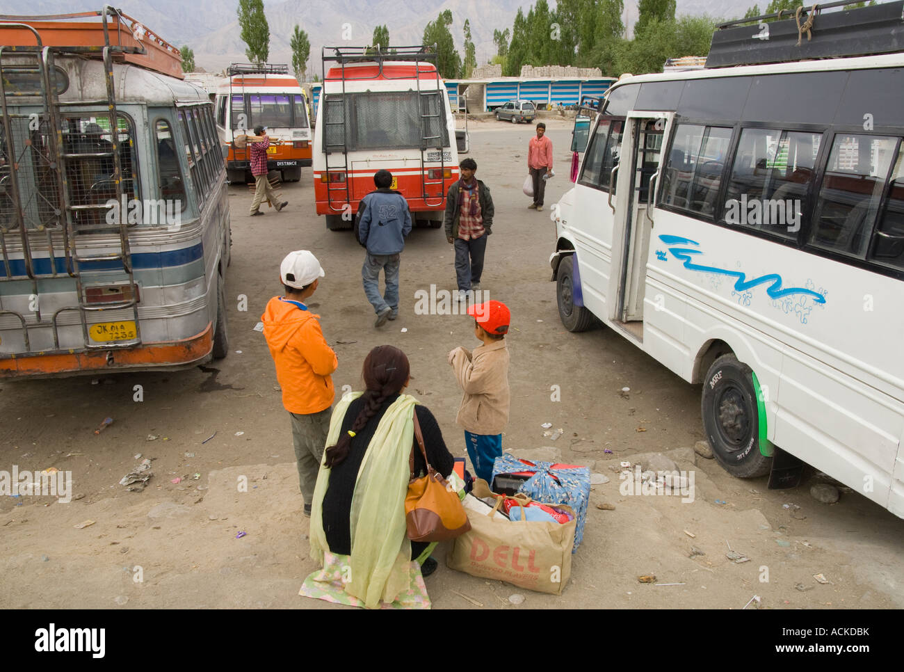 India Himalaya Jammu and Kashmir Ladakh Indus valley Leh central bus ...