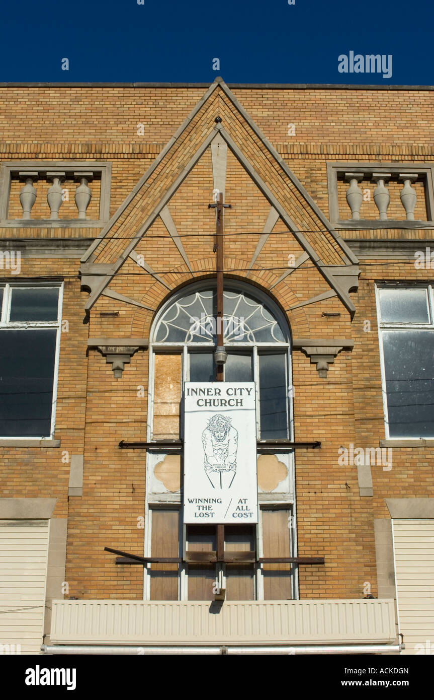 Inner City Church in Flint Michigan USA Stock Photo - Alamy