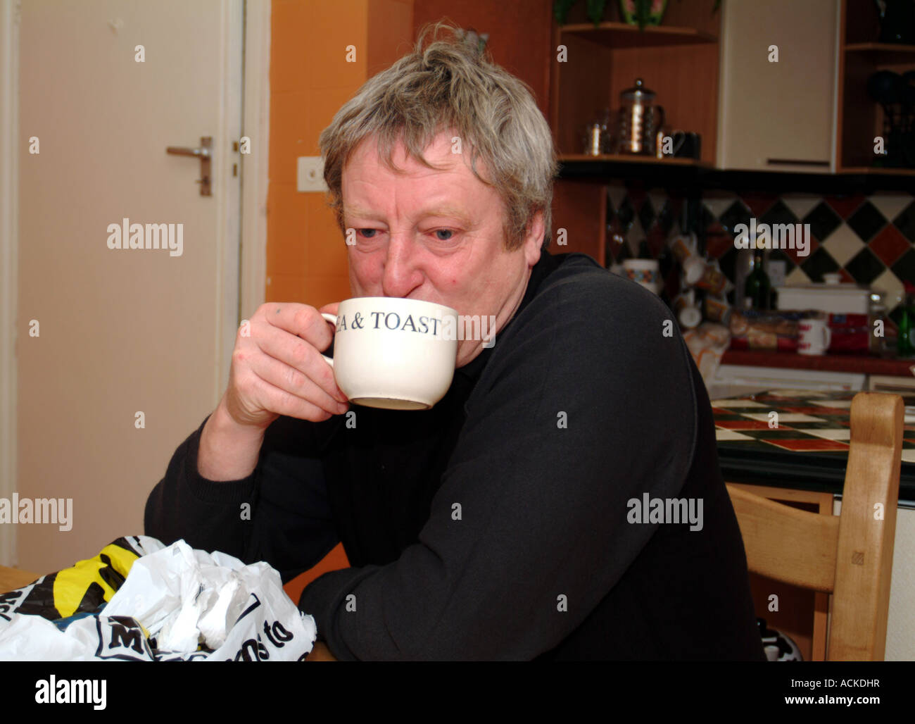 male drinking tea Stock Photo - Alamy