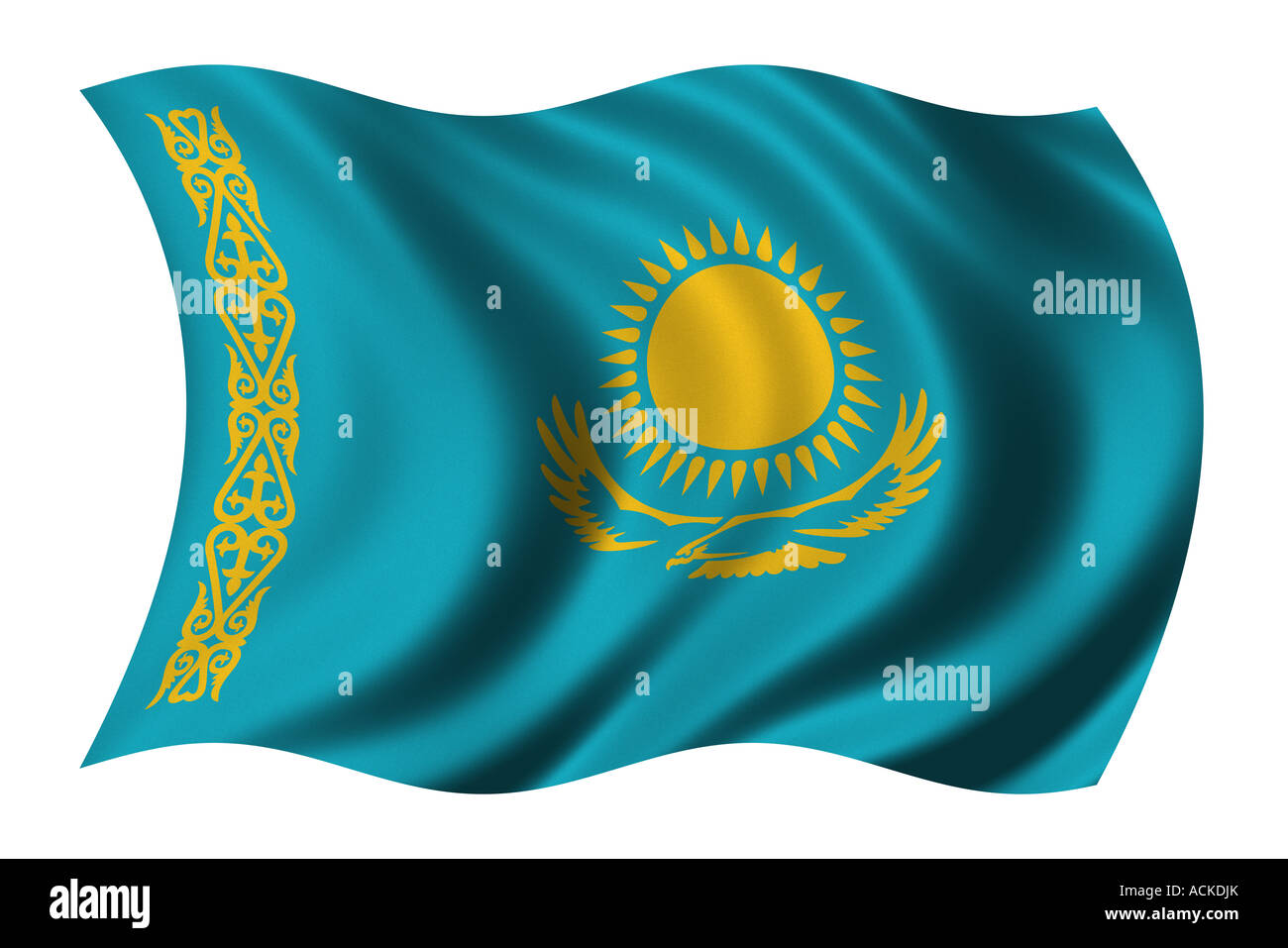 Kazakhstan flag hi-res stock photography and images - Alamy