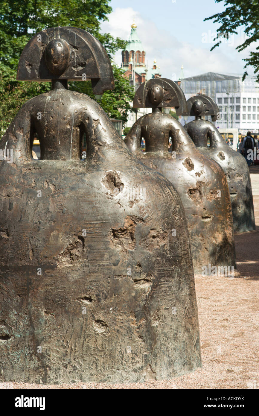 Las Meninas statues in the Esplande Park, Helsinki, Finland Stock Photo ...