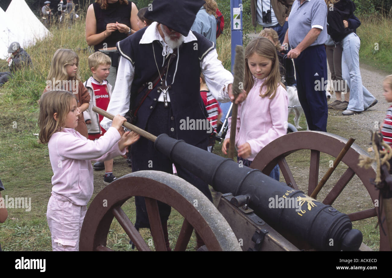 Kirroughtree Forest Sealed Knot historical re enactment kids helping to ...