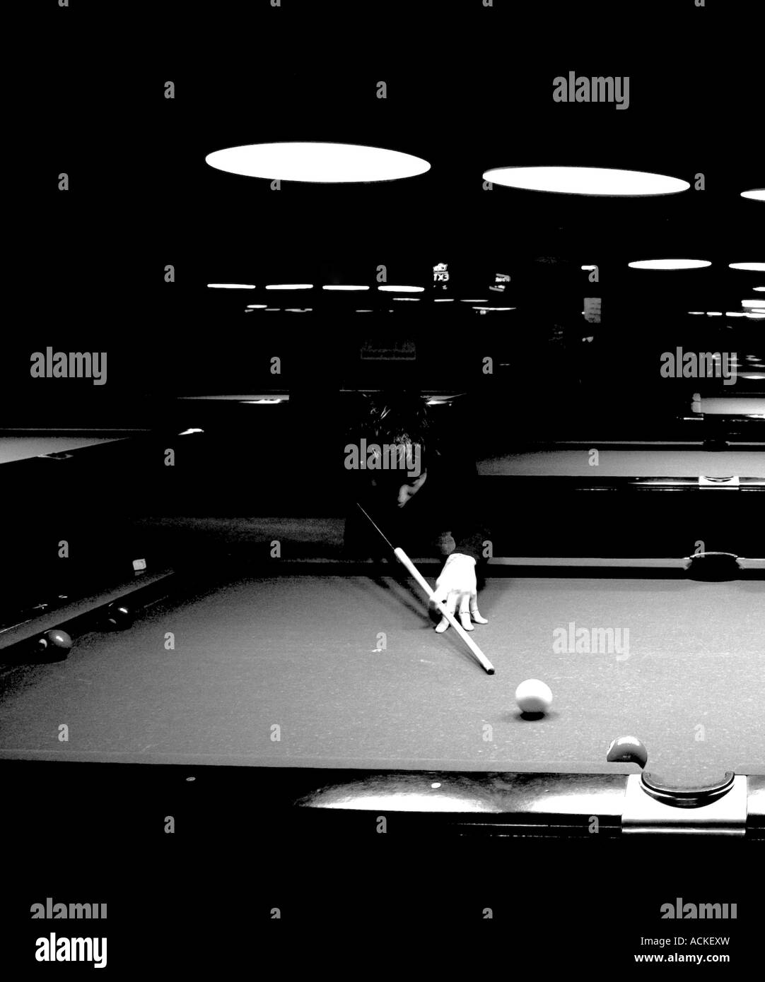 Night at the Pool Hall Stock Photo - Alamy