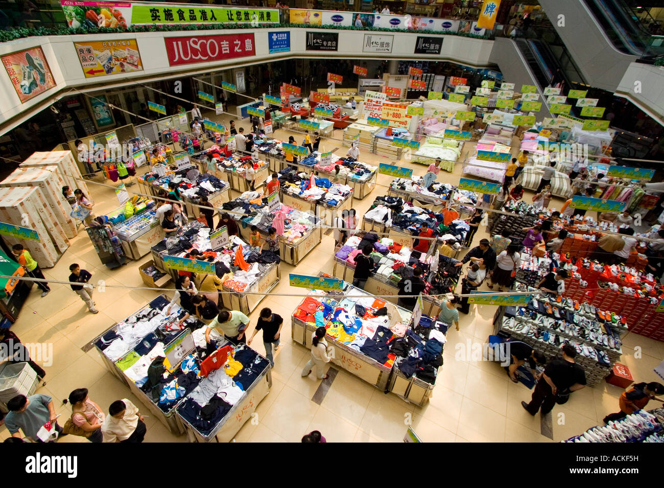Chinese Consumers Shopping in a Multi Level Department Store Shenzhen ...