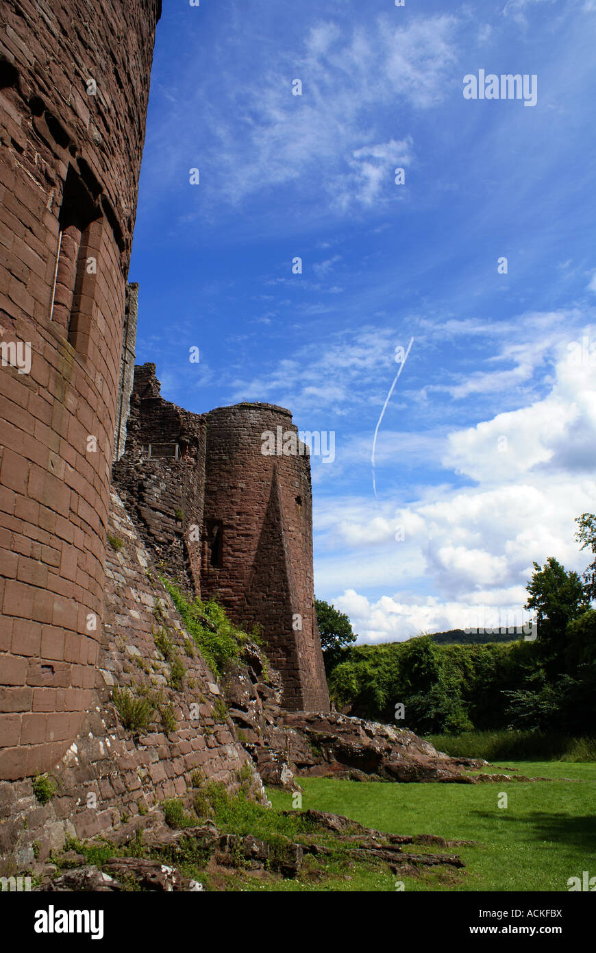 Goodrich castle view Stock Photo - Alamy