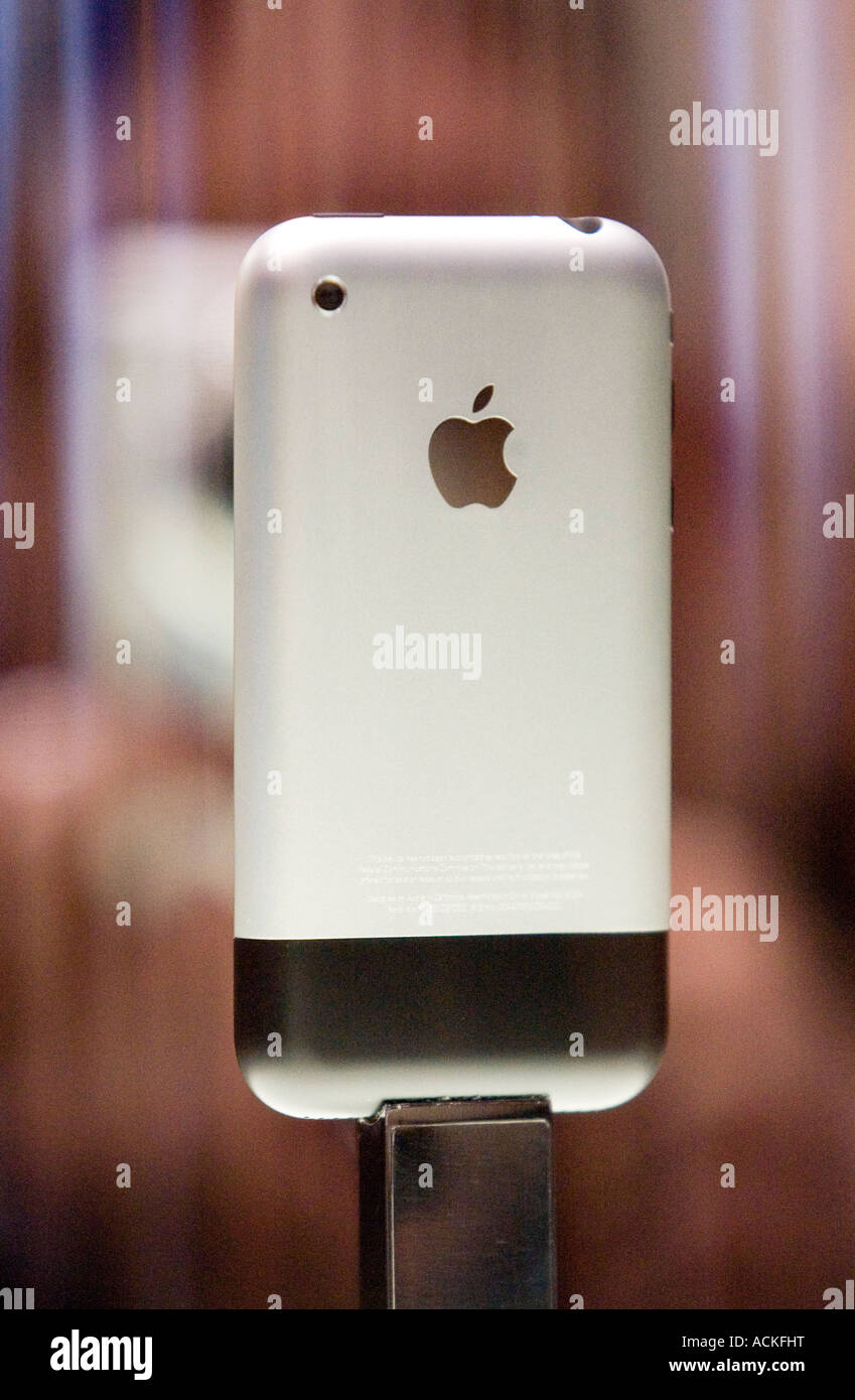 The Apple iPhone on display at Macworld Expo 2007 Stock Photo - Alamy