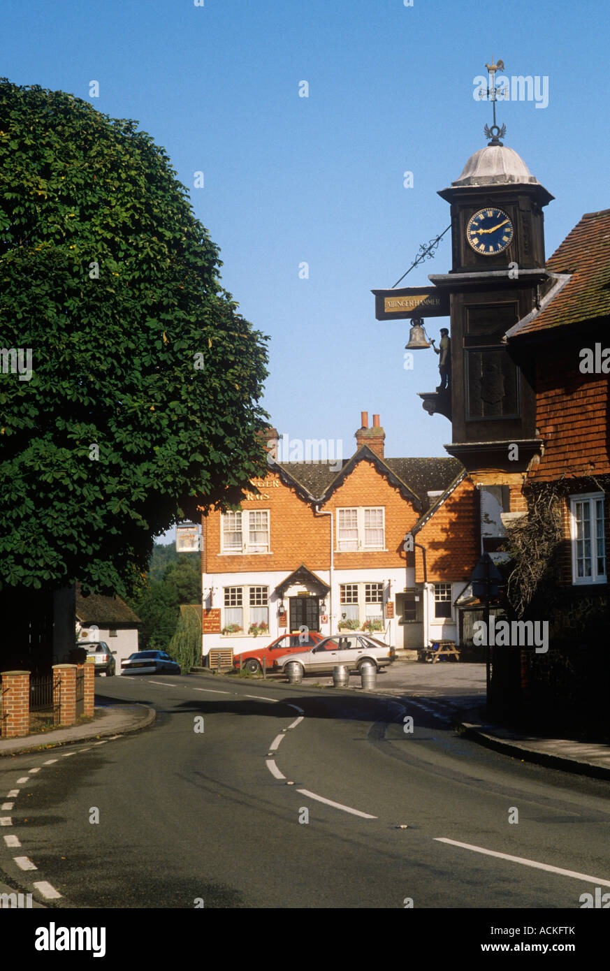 Abinger Hammer Clock Surrey, UK Stock Photo - Alamy