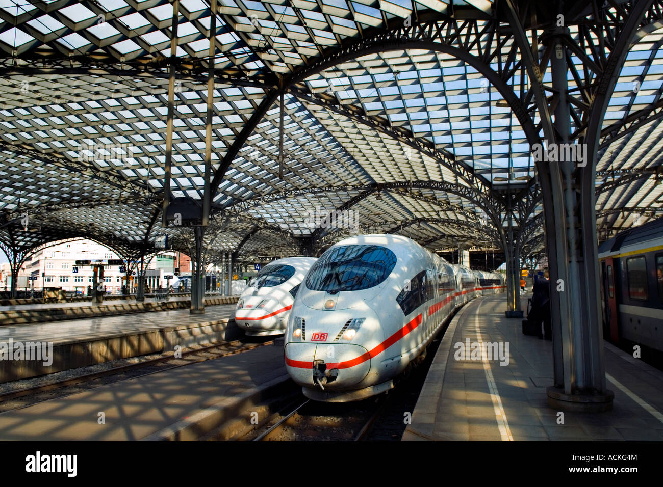 Trains in Cologne station, Germany Stock Photo - Alamy