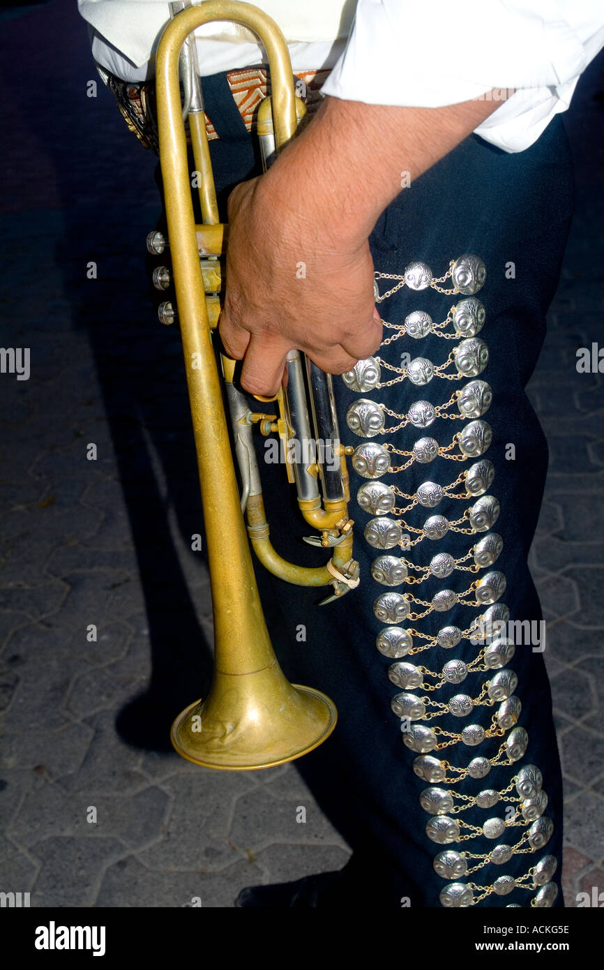 Abstract of trumpet player in a Mariachi Band in Cancun Mexico Stock ...