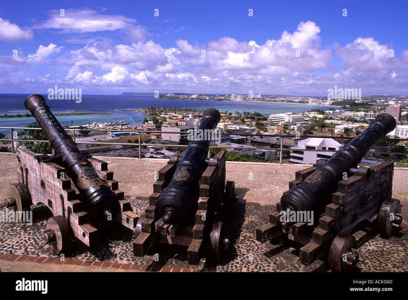Historical military cannons at military fortress Fort Santa Agueda ...