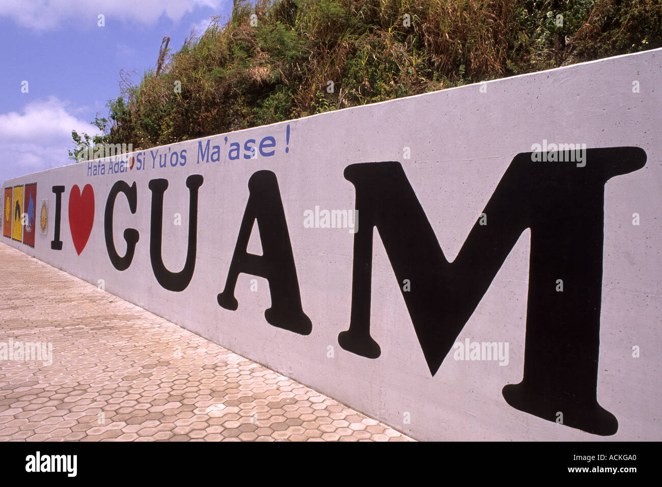 Tourism Sign I Love Guam in Guam USA Stock Photo - Alamy