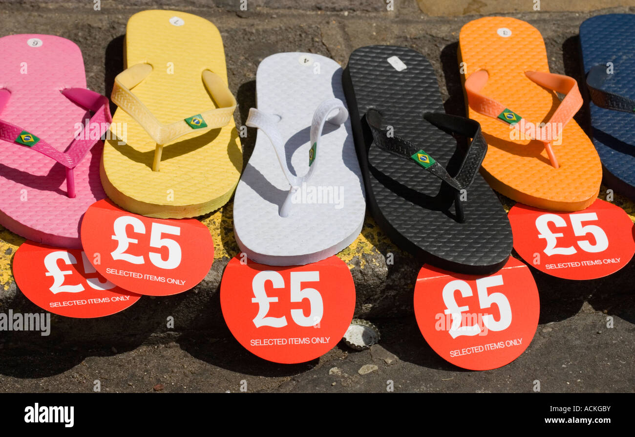 Flip Flops - Only 5 pounds each pair Stock Photo - Alamy