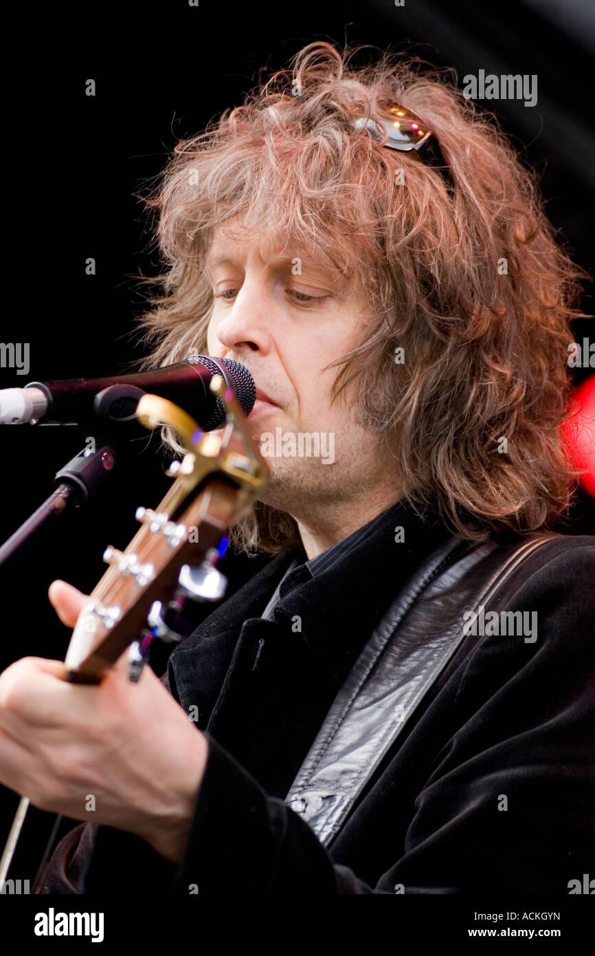 Mike Scott performing at live concert Stock Photo - Alamy