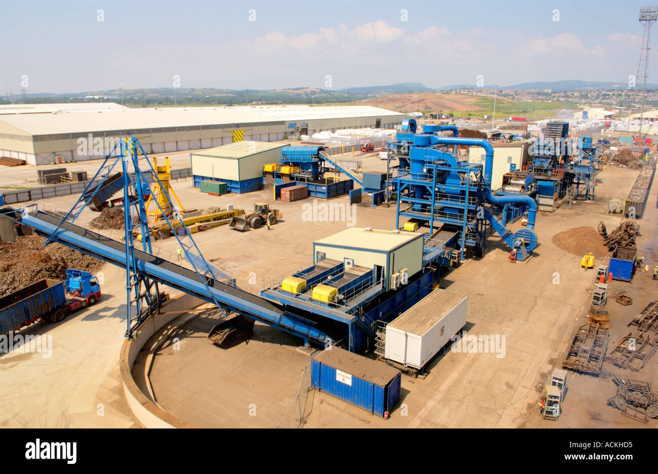 The worlds largest shredder at SimsMetal UK Ltd Newport Docks South ...