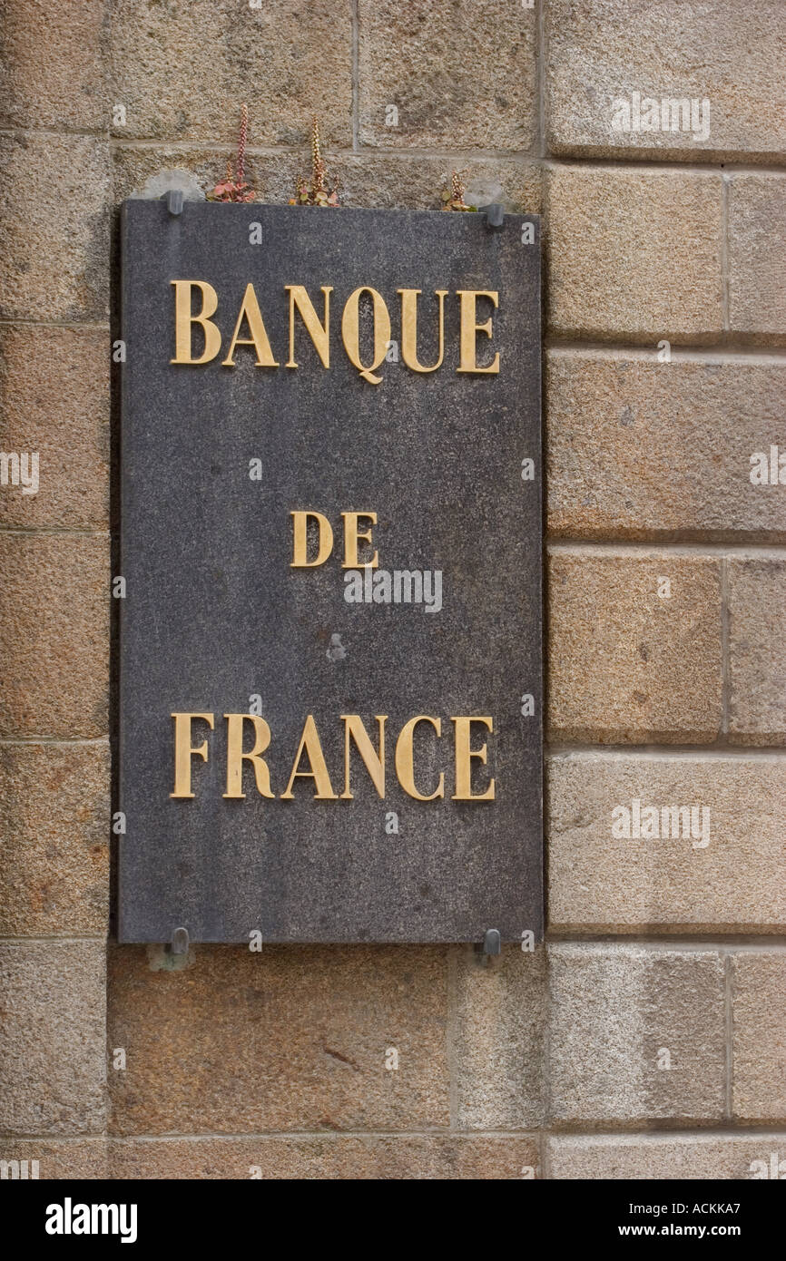 French bank sign Stock Photo - Alamy