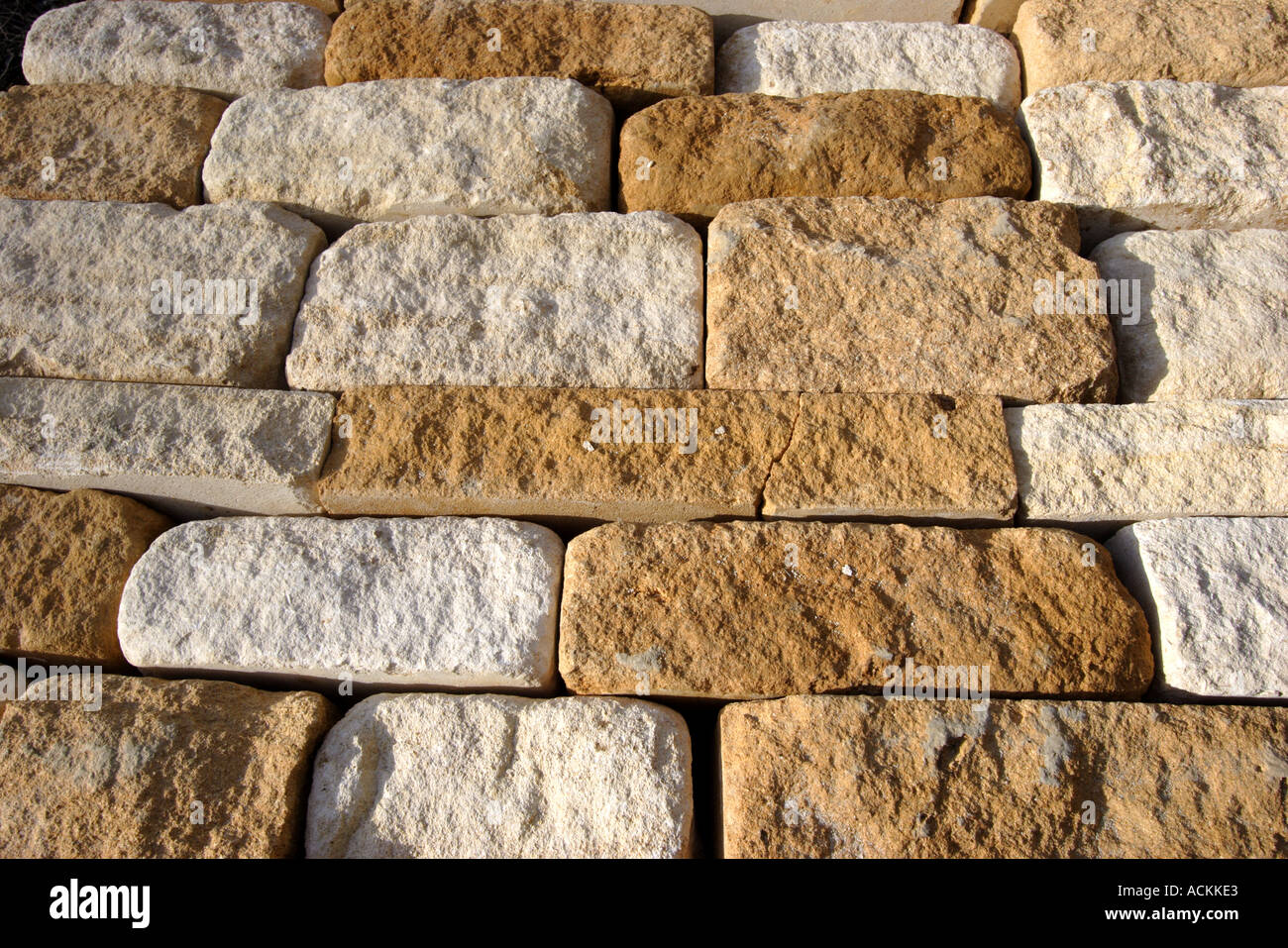 Sample stonework for new build using traditional building methods Stock ...