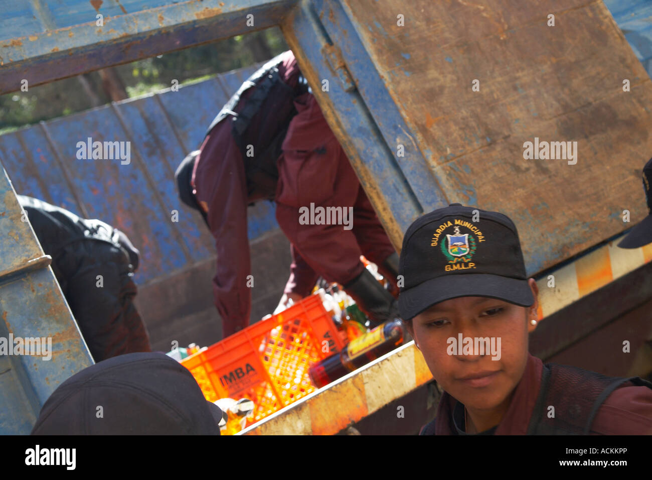 Bolivian Police in uniform, La Paz, Bolivia Stock Photo - Alamy