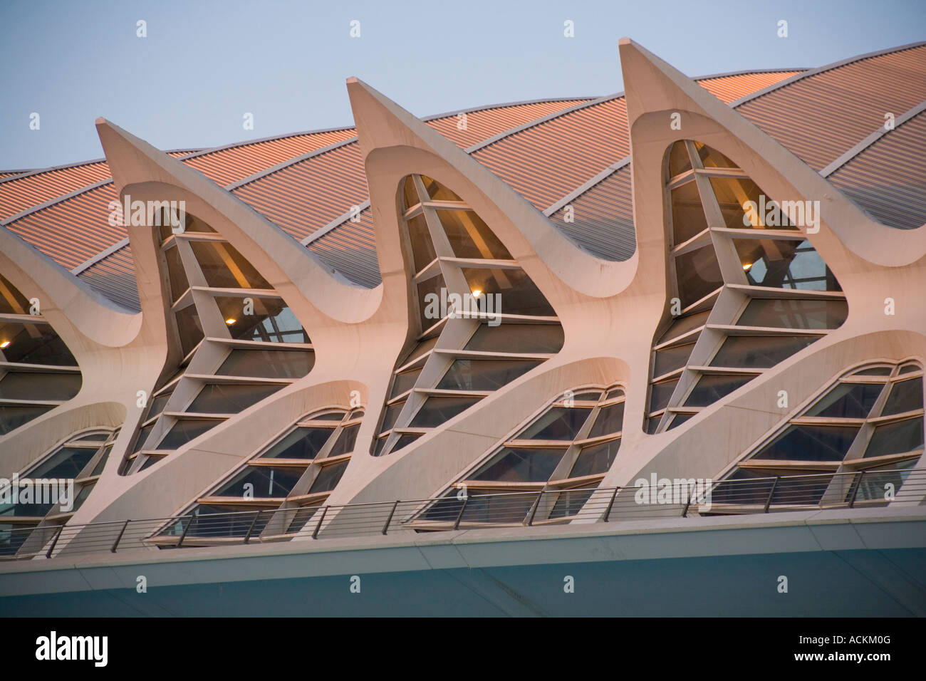 Roof structure of the Museu de les Ciencies, Valencia, Spain Stock ...