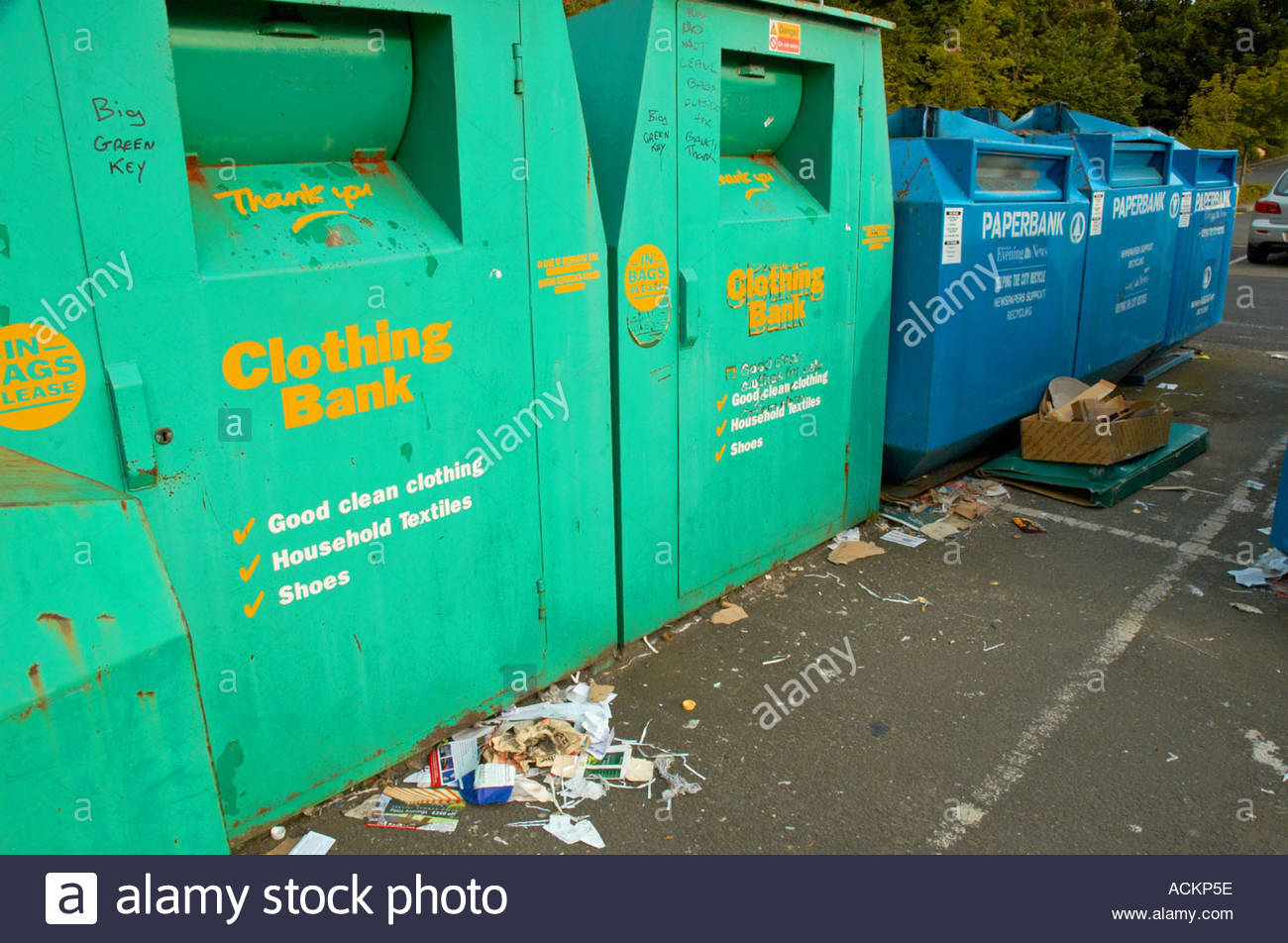 Municipal recycling bins Stock Photo - Alamy