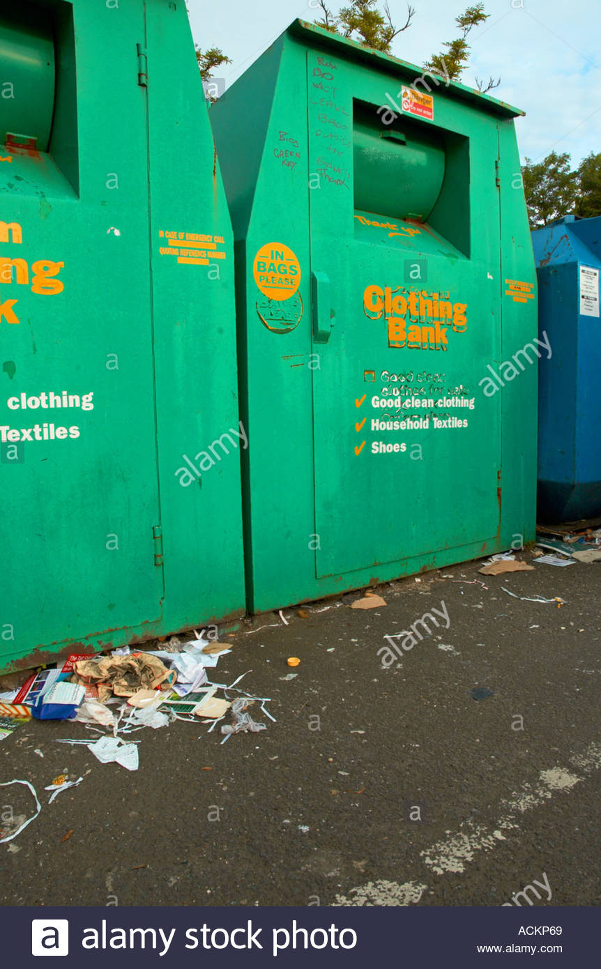Municipal recycling bins Stock Photo - Alamy