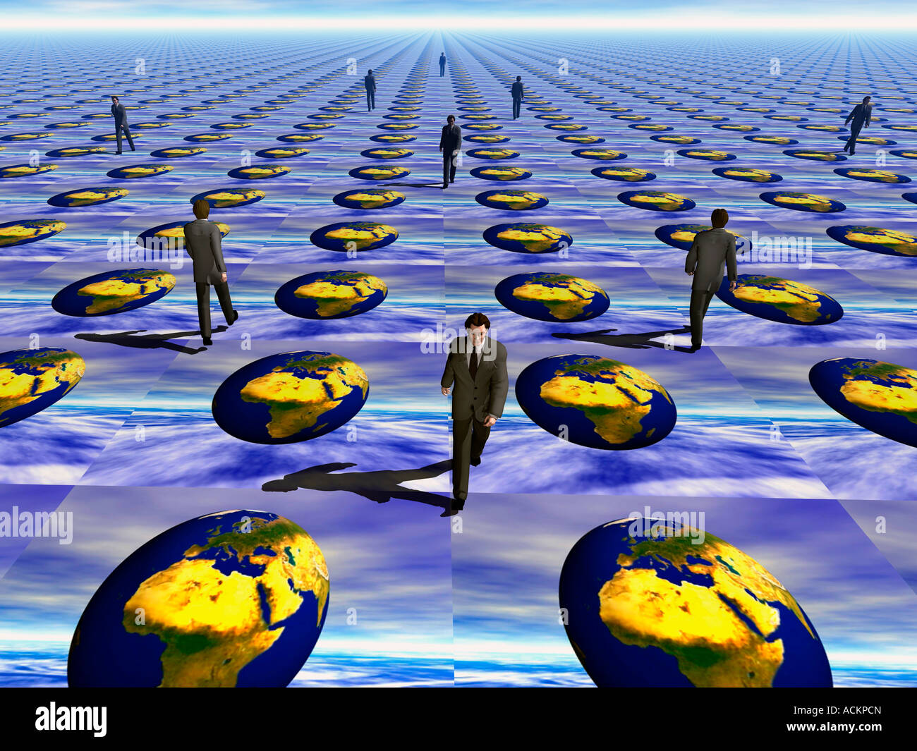 Small World A 3D Conceptual Image Dealing With Globalization Stock ...